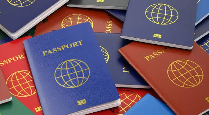 Rows of Passport Colors in the World and Their User Countries